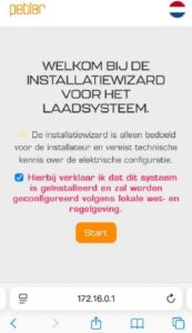 Laadstation van Peblar aanmelden bij Laadnet